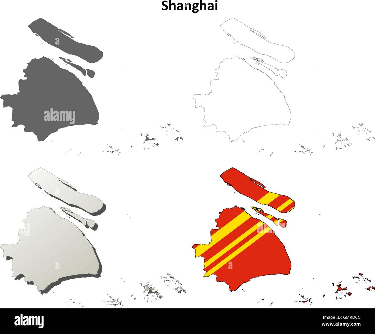 Shanghai china map Stock Vector Images - Alamy
