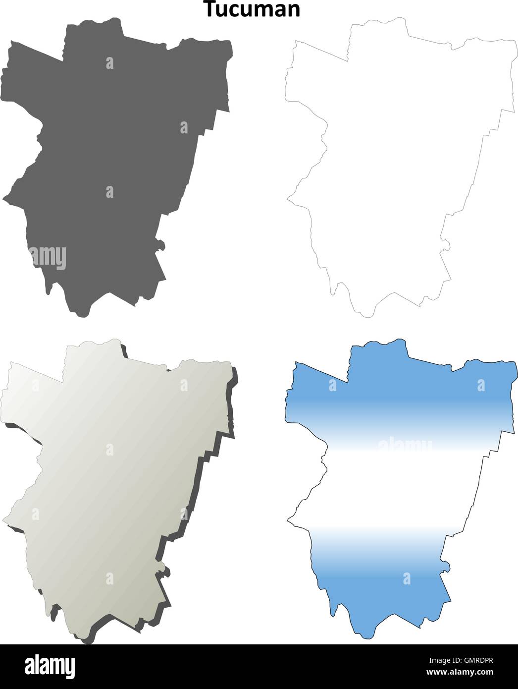 Tucuman blank outline map set Stock Vector Image & Art - Alamy