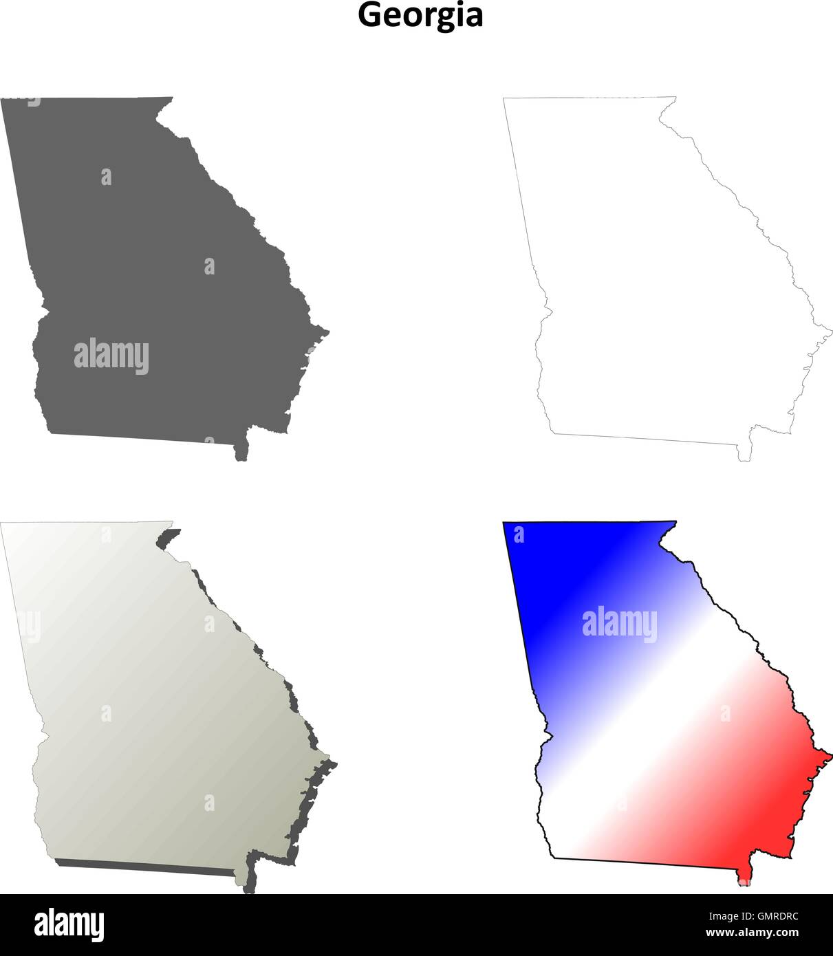 Georgia outline map hi-res stock photography and images - Alamy