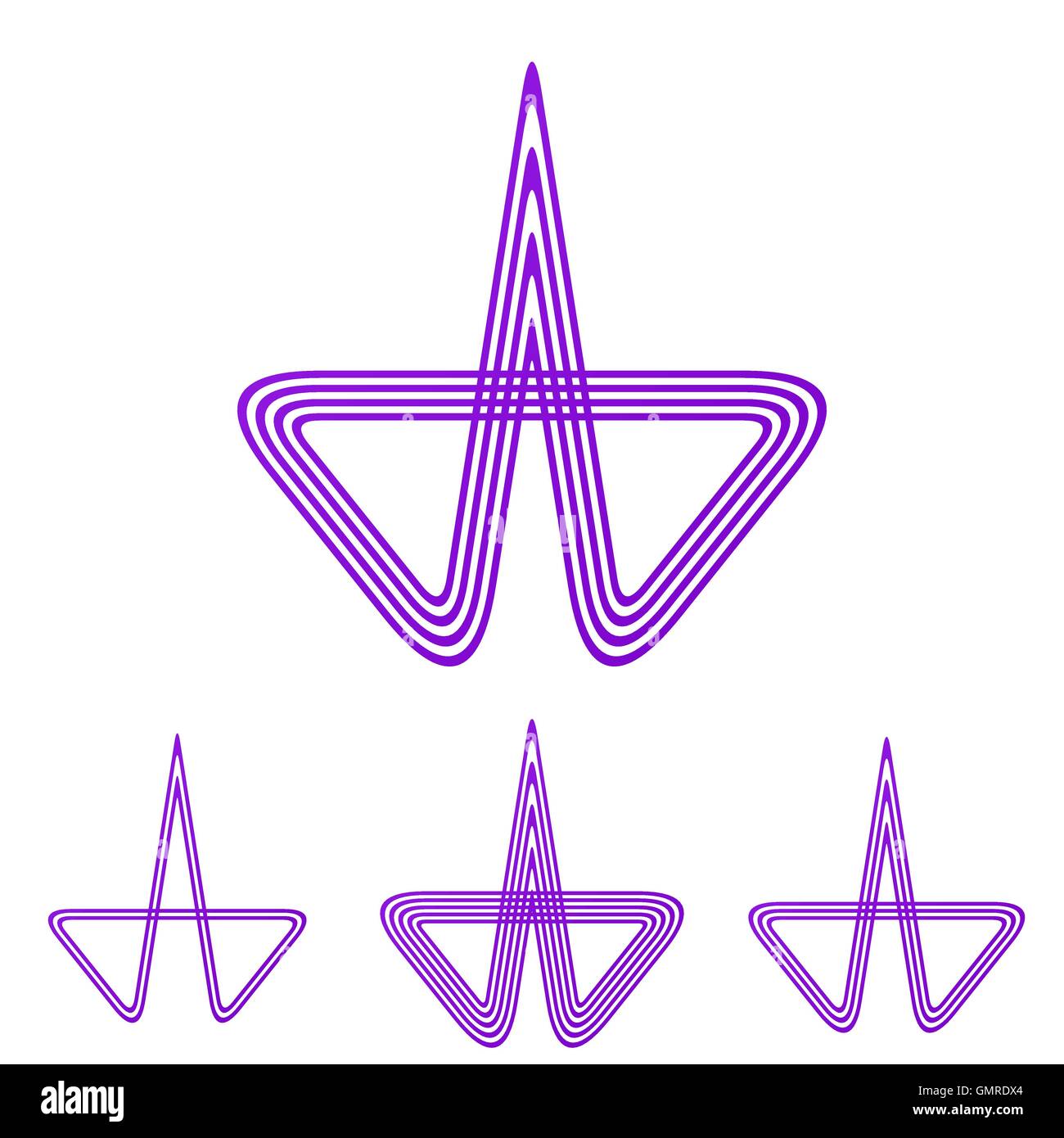 Purple line research logo design set Stock Vector Image & Art - Alamy