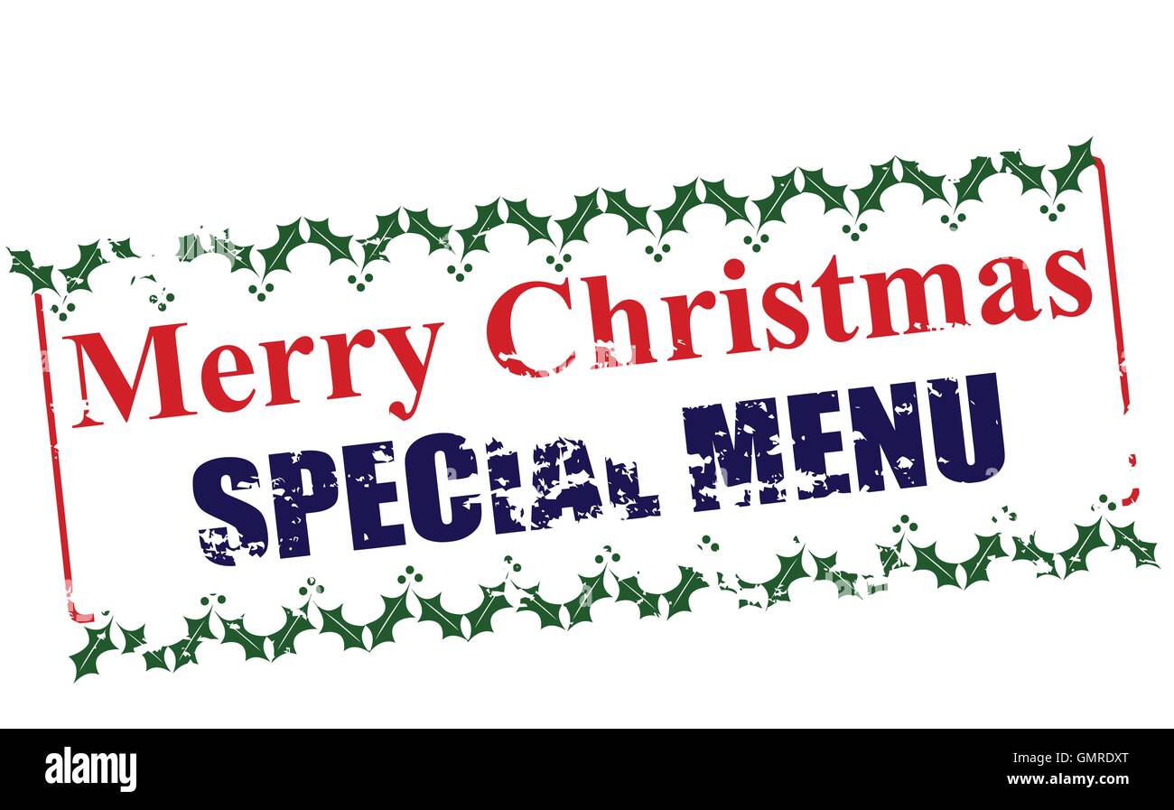 Merry Christmas special menu Stock Vector Image & Art - Alamy