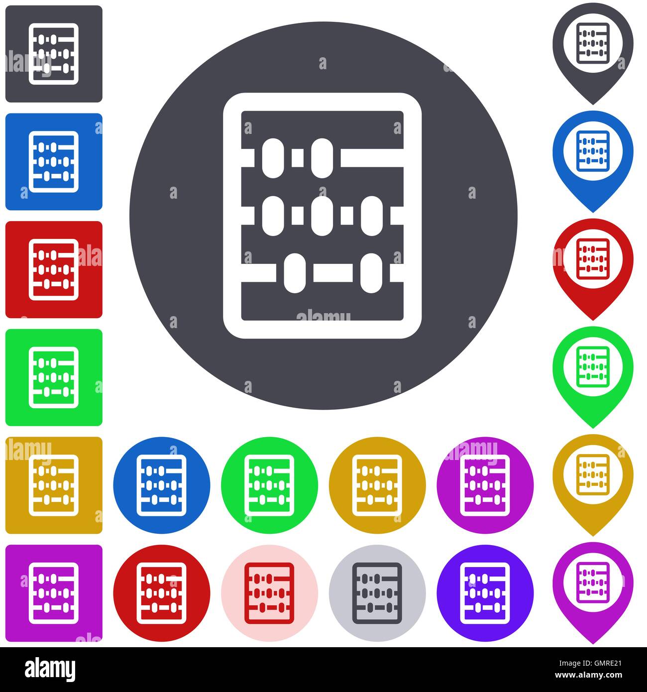 Color abacus icon set Stock Vector Image & Art - Alamy