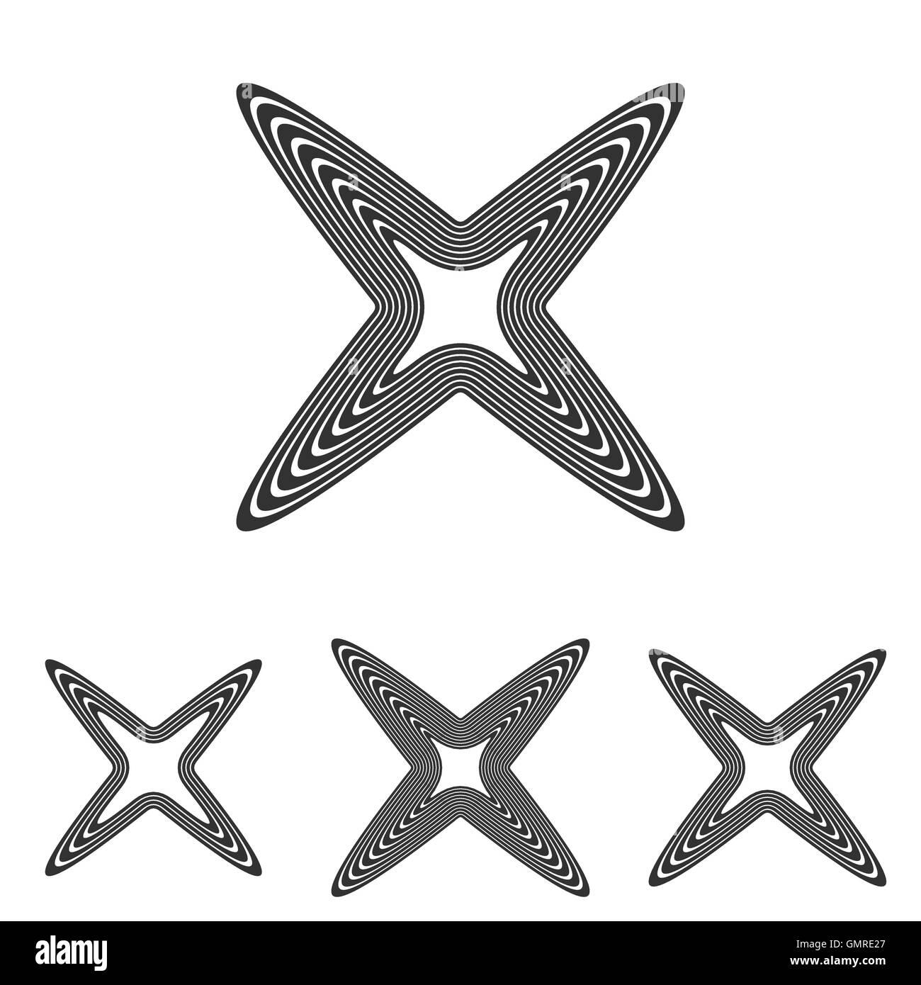 Line cross logo design set Stock Vector Image & Art - Alamy