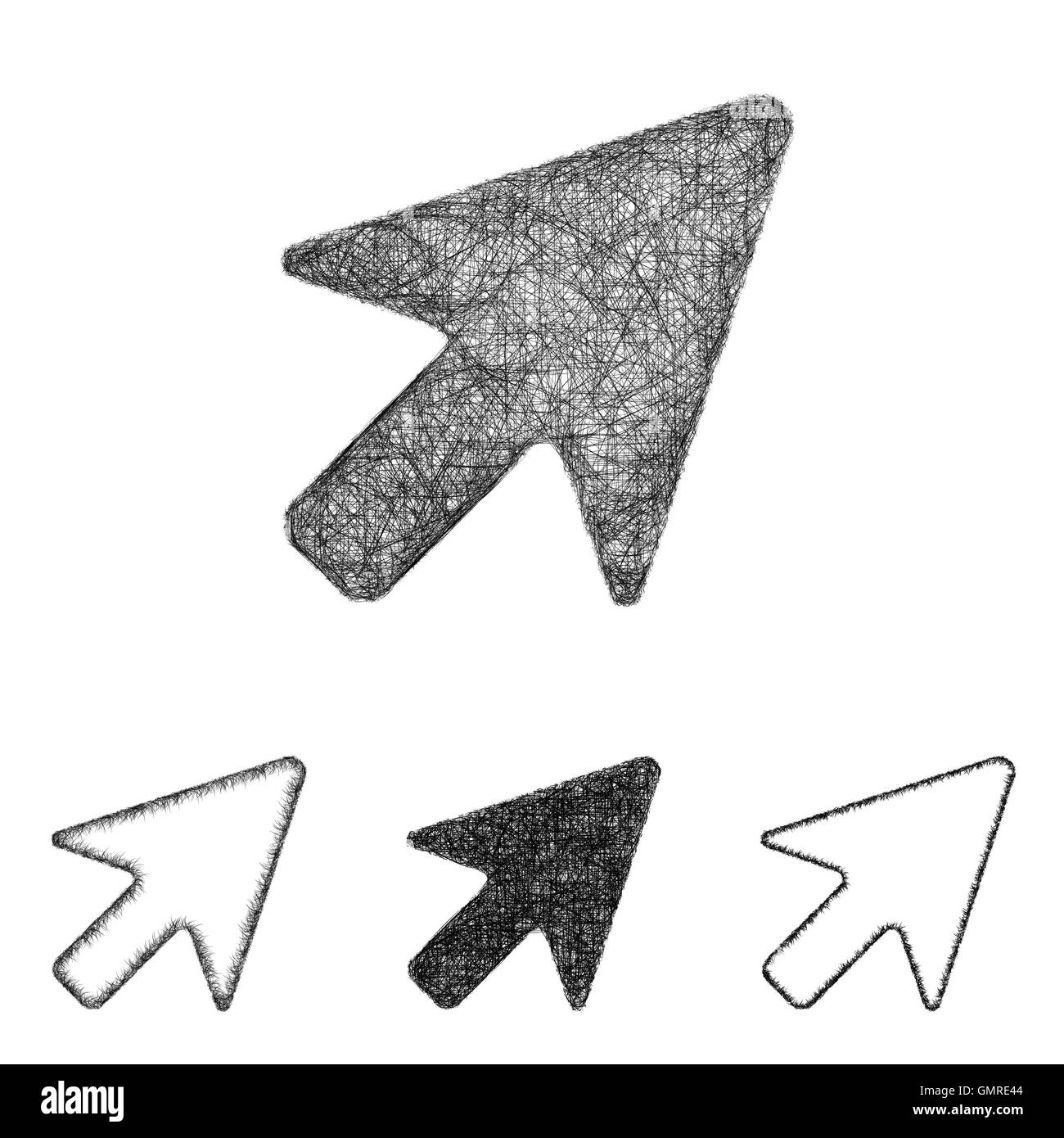 Computer mouse doodle sketch Stock Vector Images - Alamy