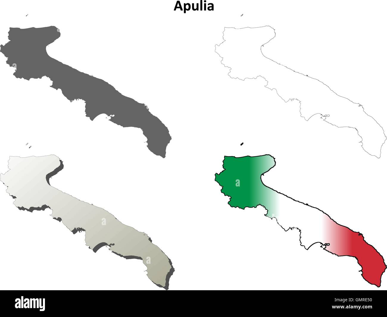 Puglia map hi-res stock photography and images - Alamy