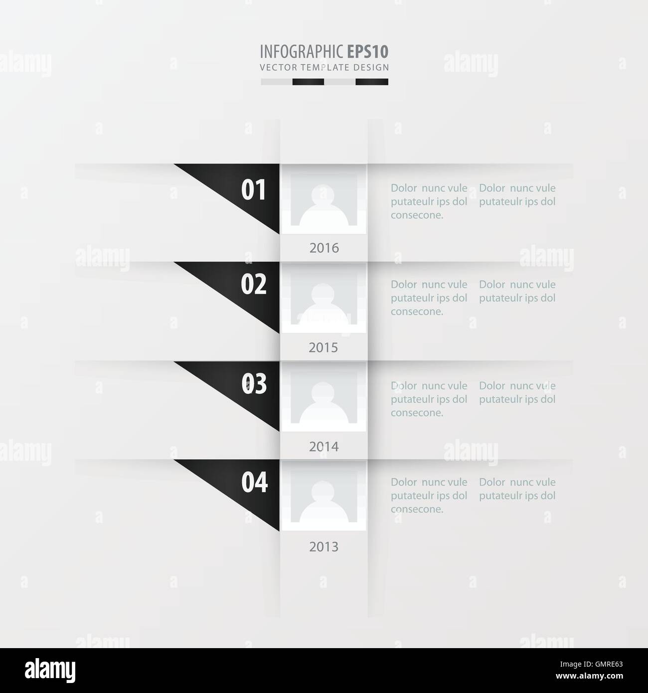 Timeline infographic template black white hi-res stock photography and ...