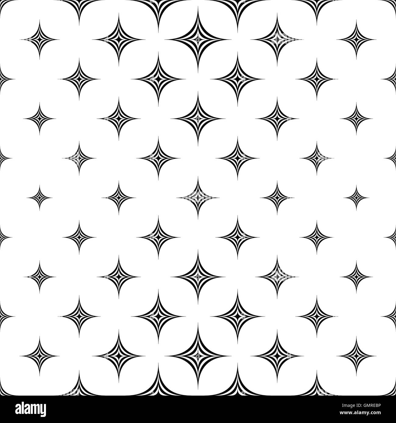 Seamless curved star pattern Black and White Stock Photos & Images - Alamy