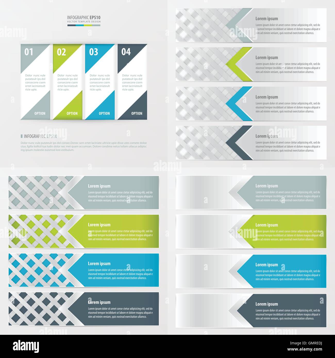 design banner template green, blue, gray color Stock Vector Image & Art ...