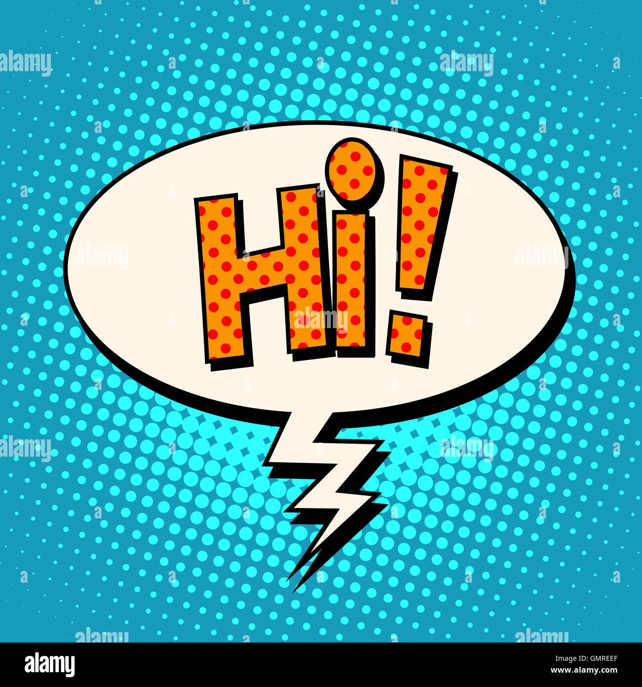 hi comic text bubble Stock Vector Image & Art - Alamy