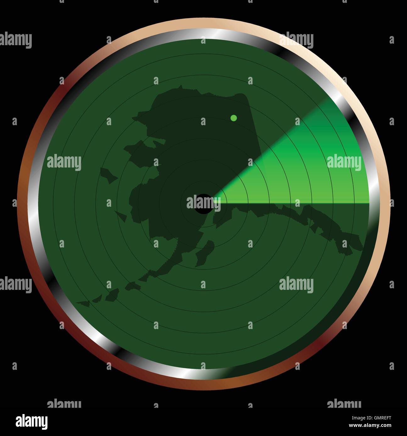 Alaska on map hi-res stock photography and images - Alamy