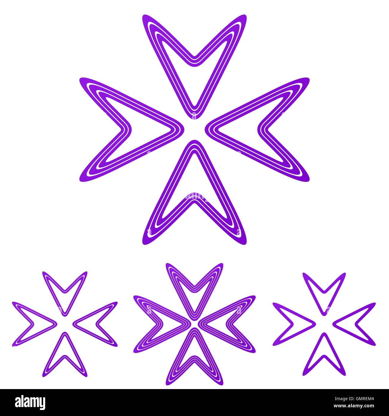 Purple line arrow logo design set Stock Vector Image & Art - Alamy