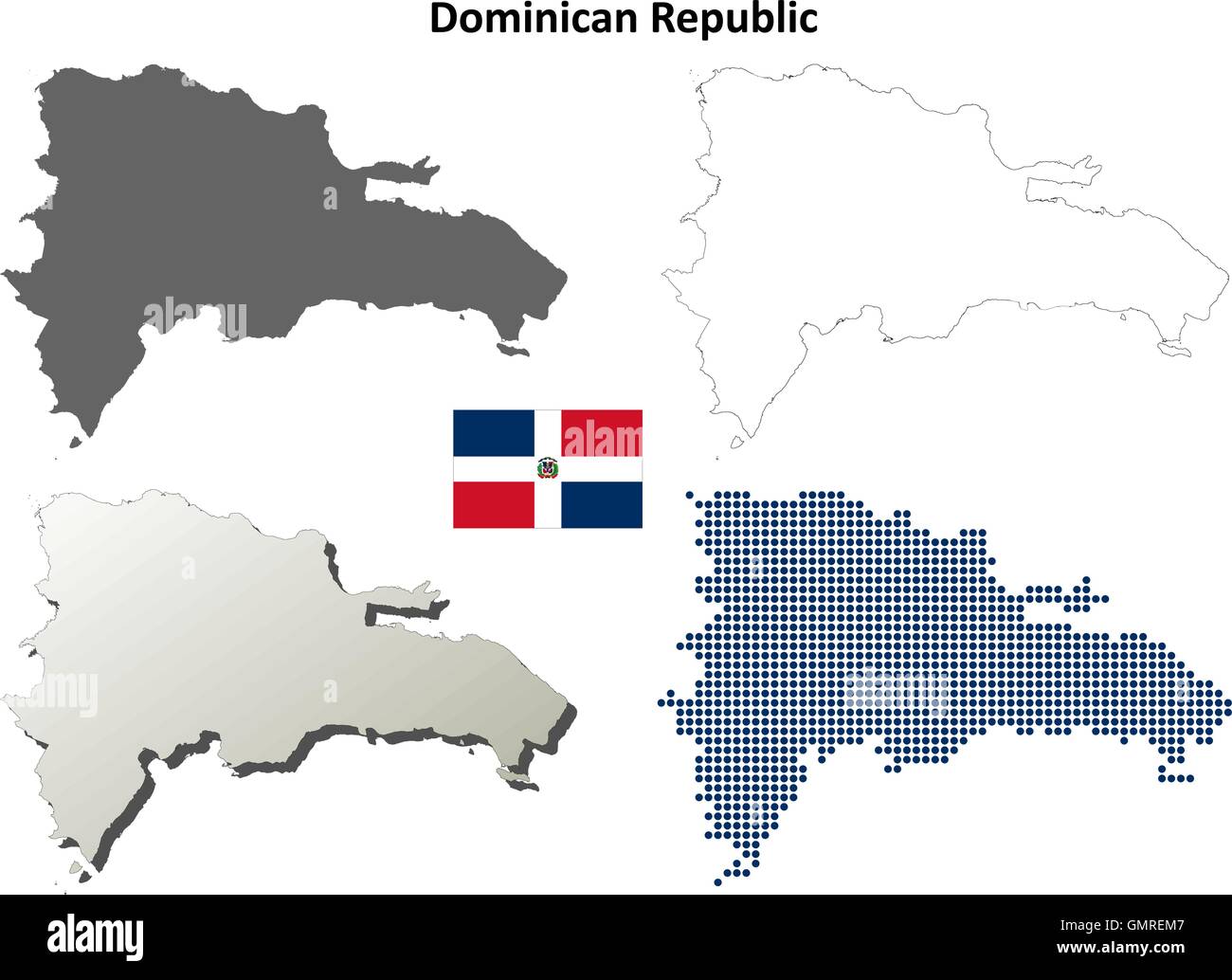 Dominican republic detailed silhouette hi-res stock photography and ...