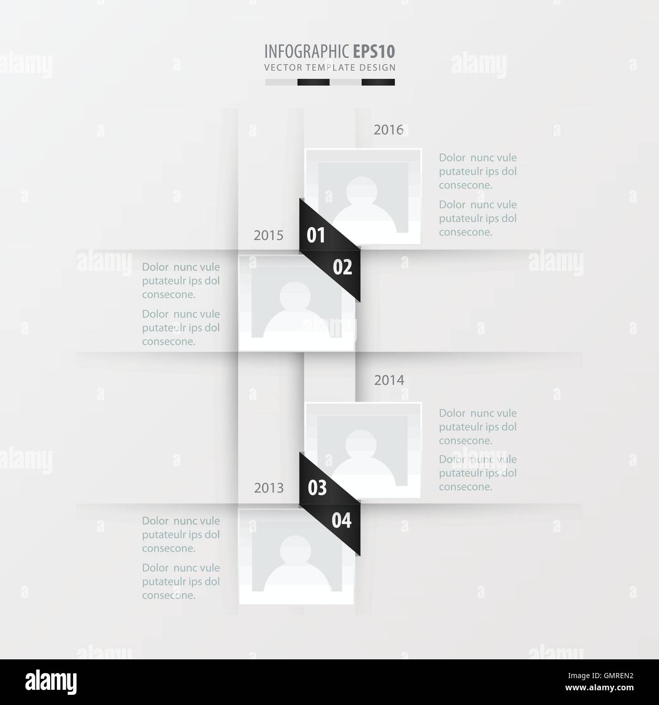 vector timeline design black and white color Stock Vector Image & Art ...