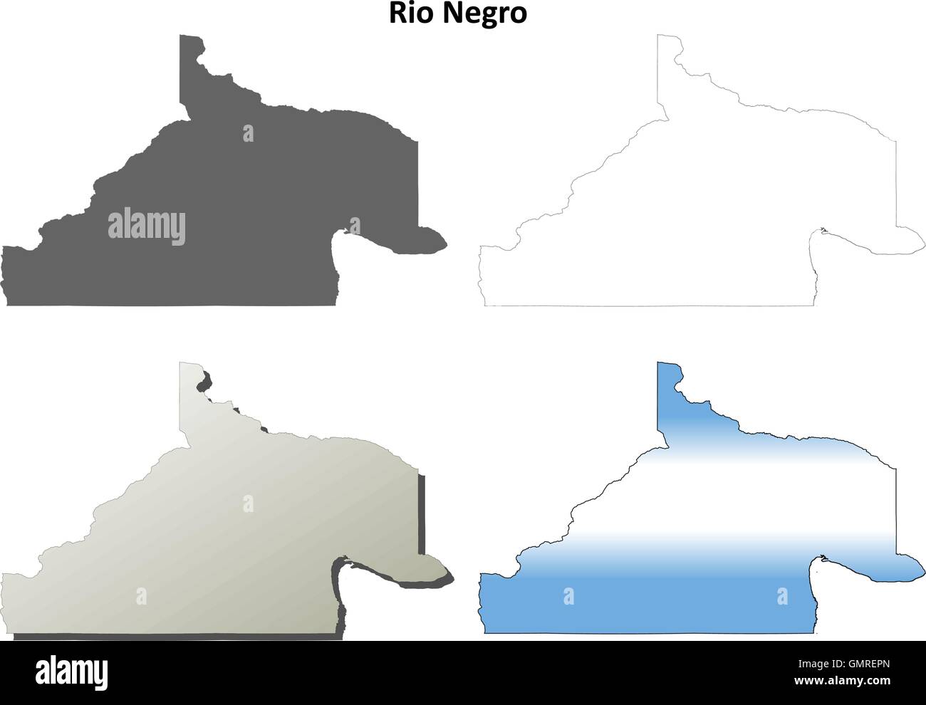 Rio Negro blank outline map set Stock Vector Image & Art - Alamy