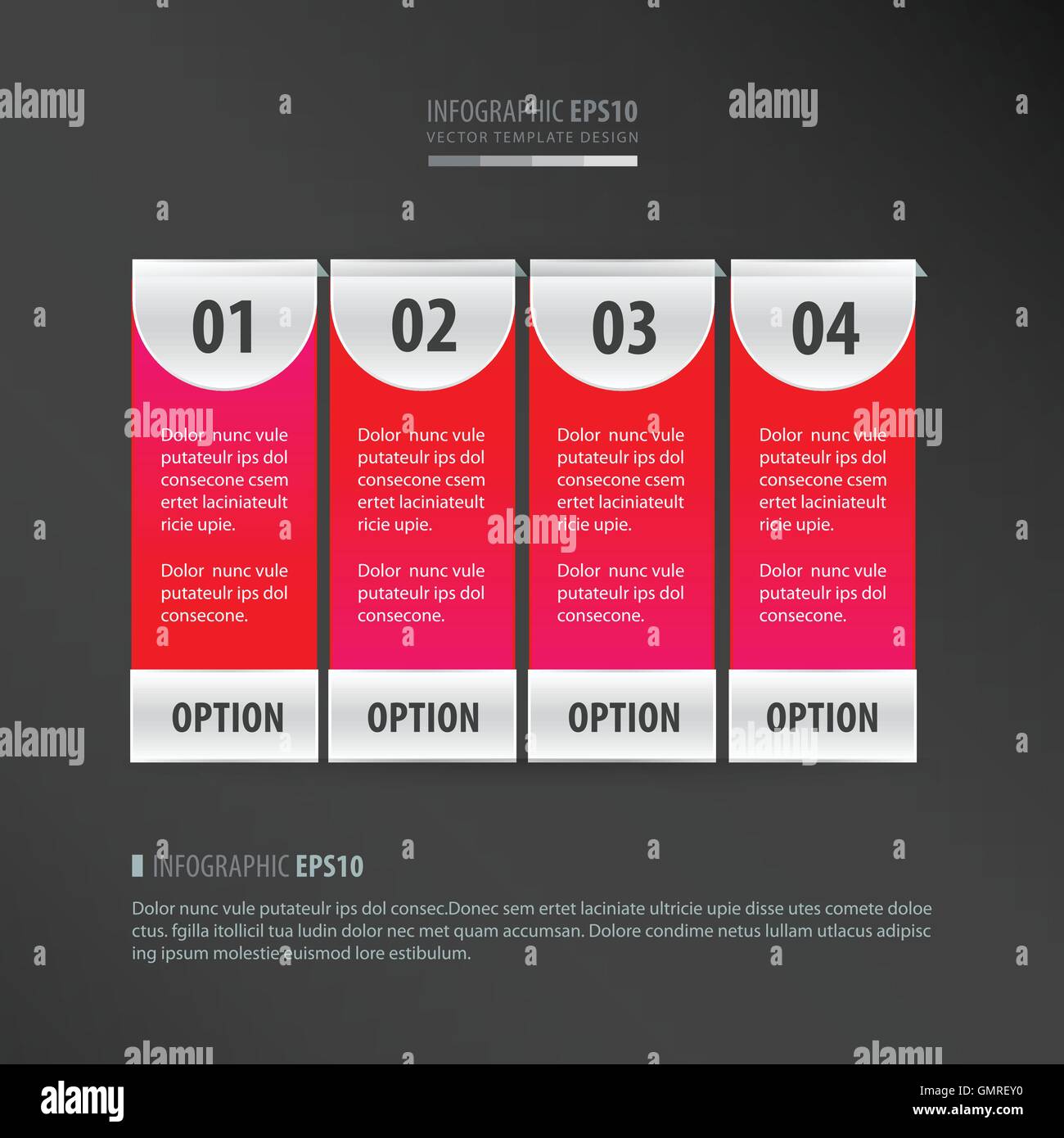 banner vector template 4 item neon pink Stock Vector Image & Art - Alamy
