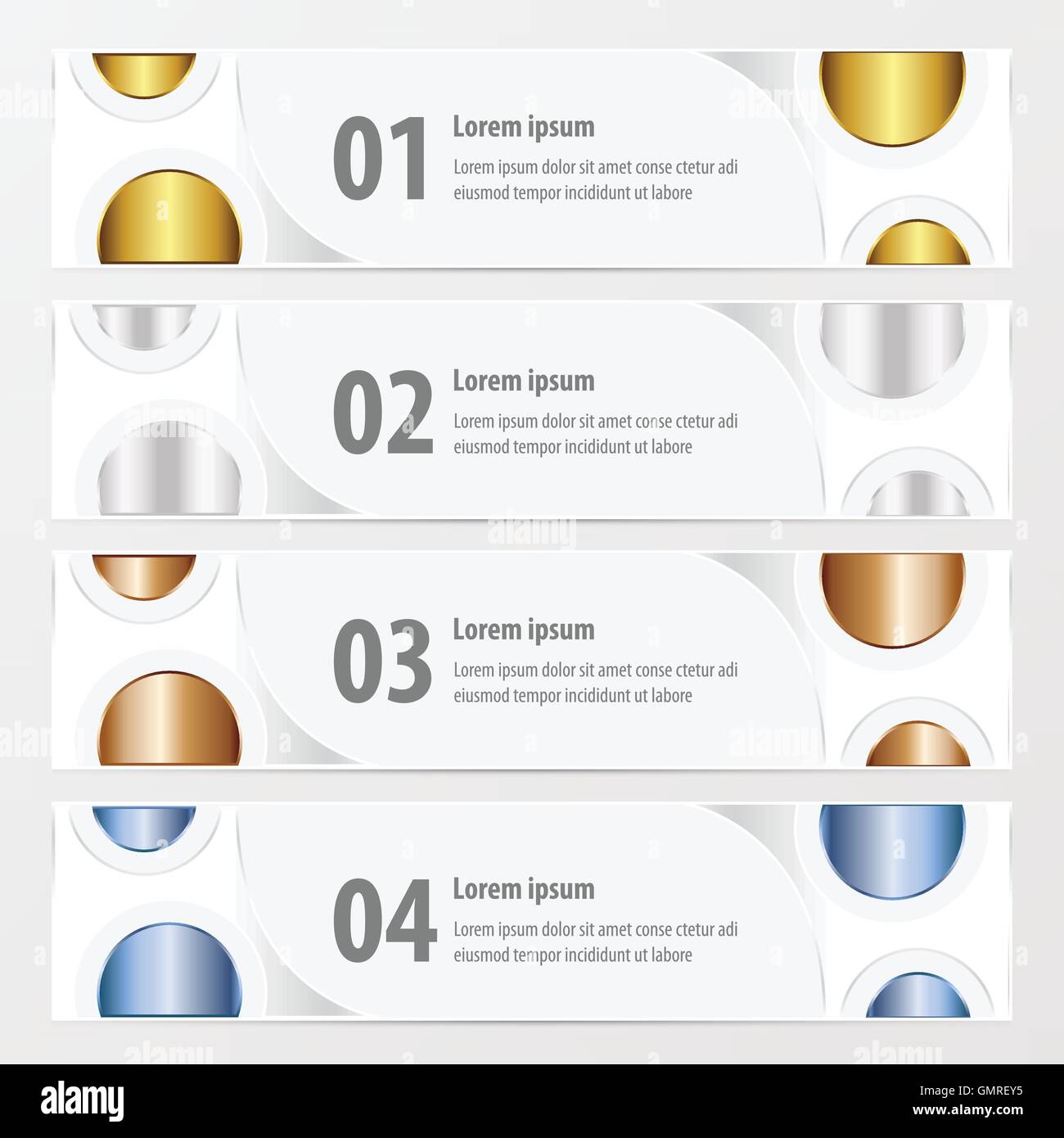 banner circle style gold, bronze, silver, blue color Stock Vector Image ...
