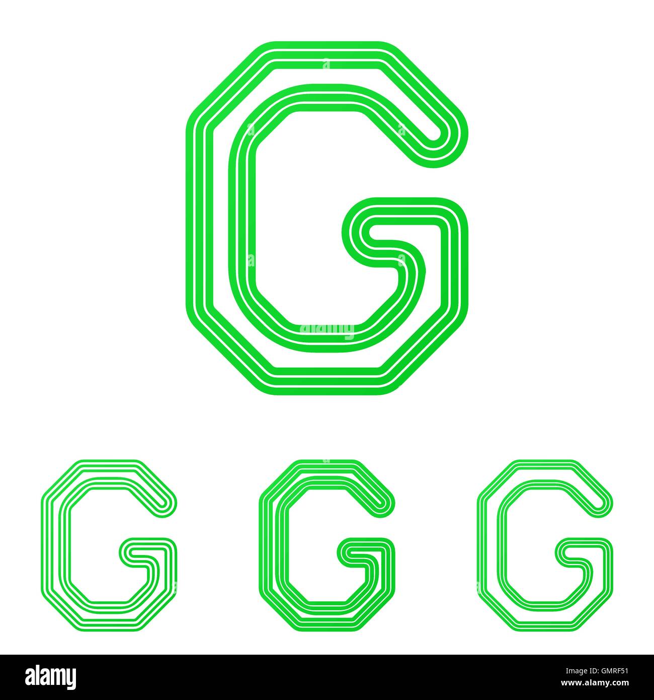 Green line g logo design set Stock Vector Image & Art - Alamy