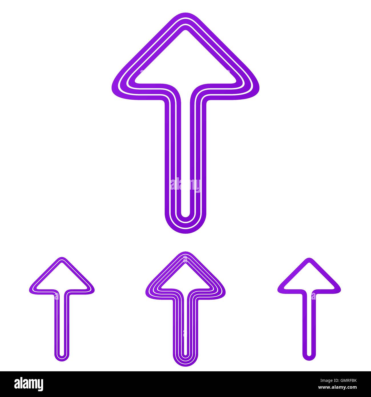 Purple line arrow logo design set Stock Vector Image & Art - Alamy