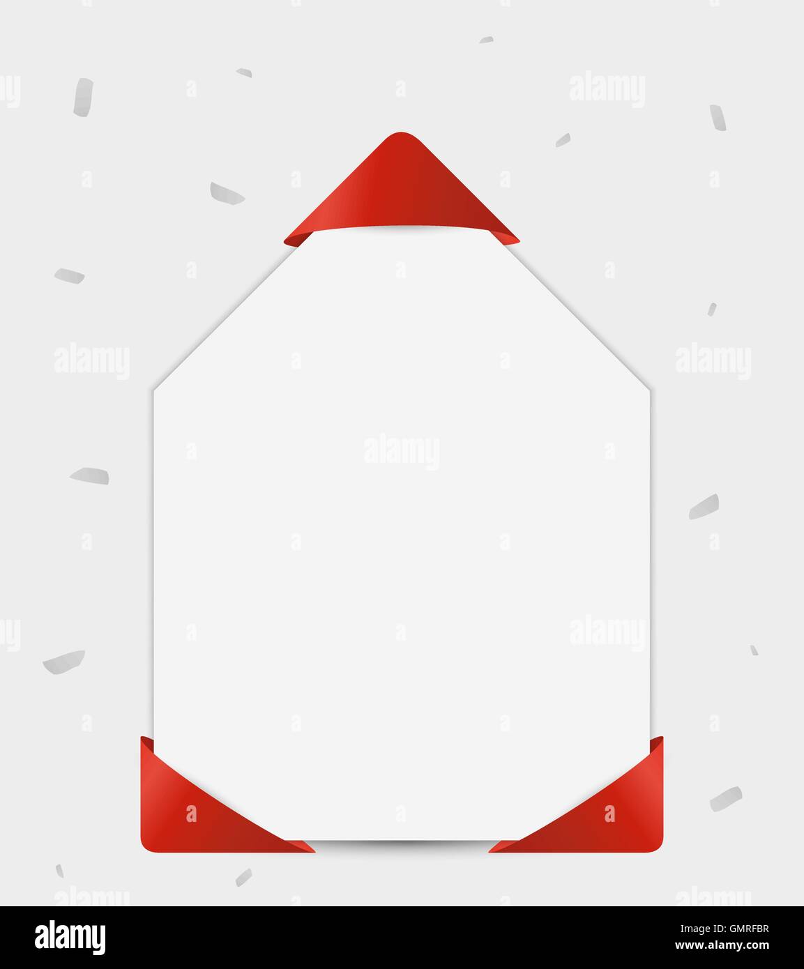 paper with ribbon in corners Stock Vector Image & Art - Alamy