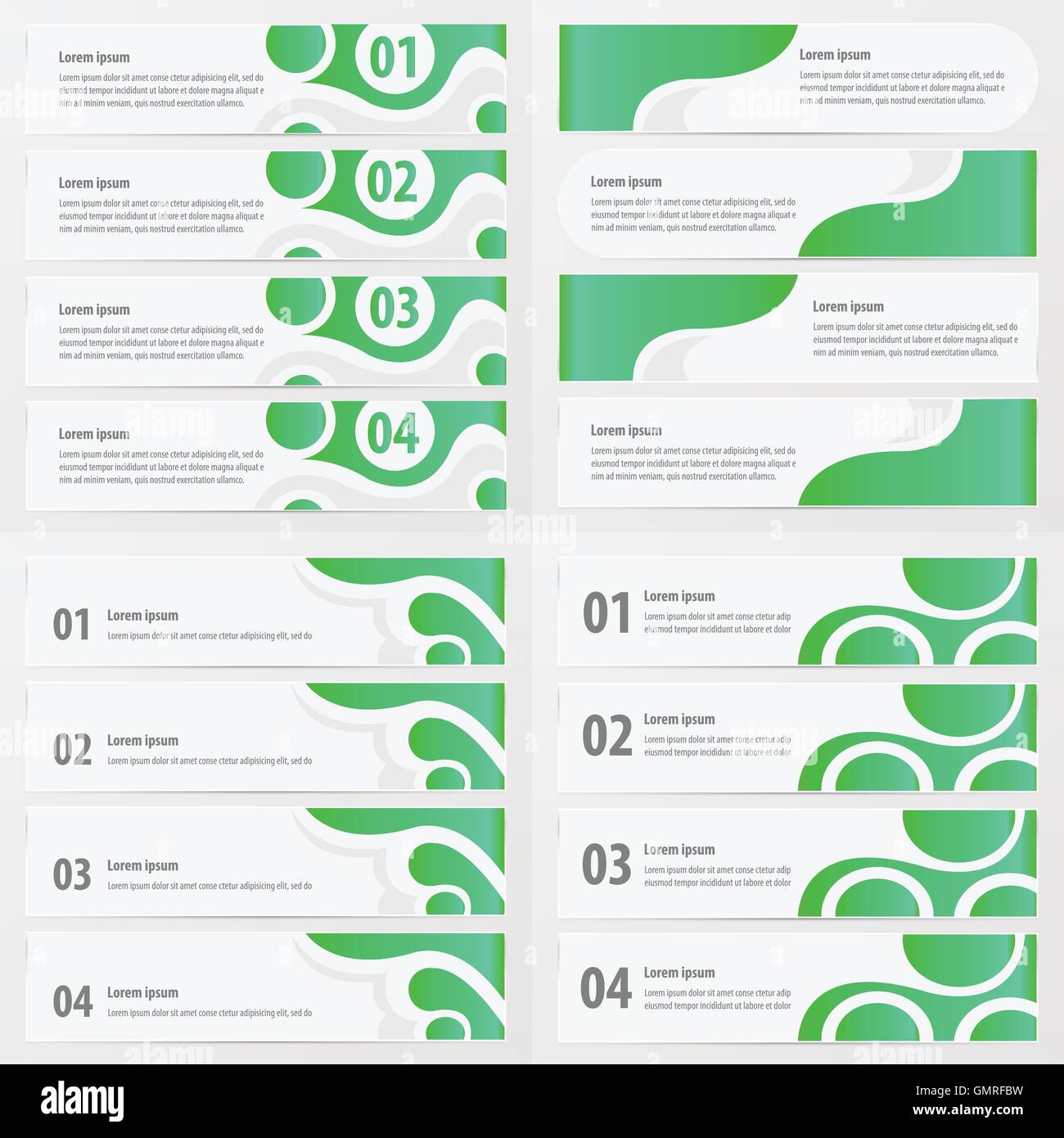 banner and template green color vectors design Stock Vector Image & Art ...