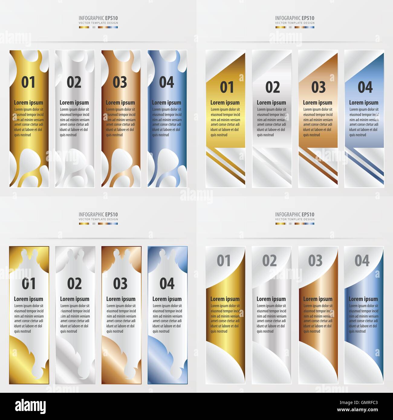 banner and template gold, bronze, silver, blue color Stock Vector Image ...