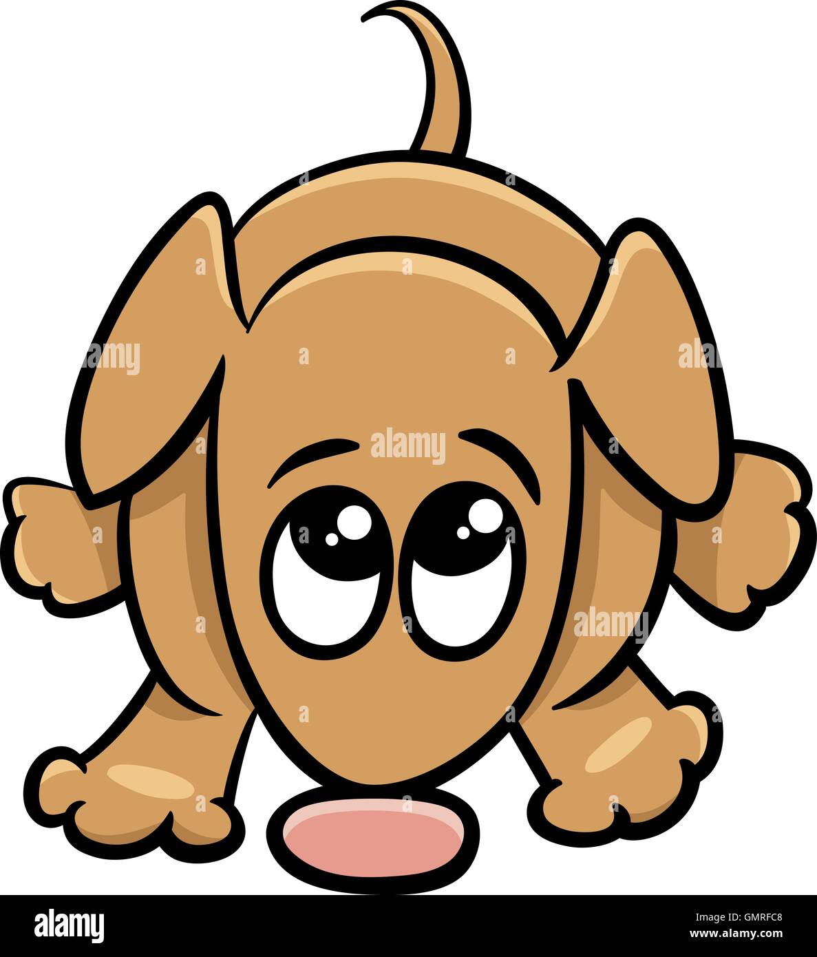 cute dog cartoon illustration Stock Vector Image & Art - Alamy