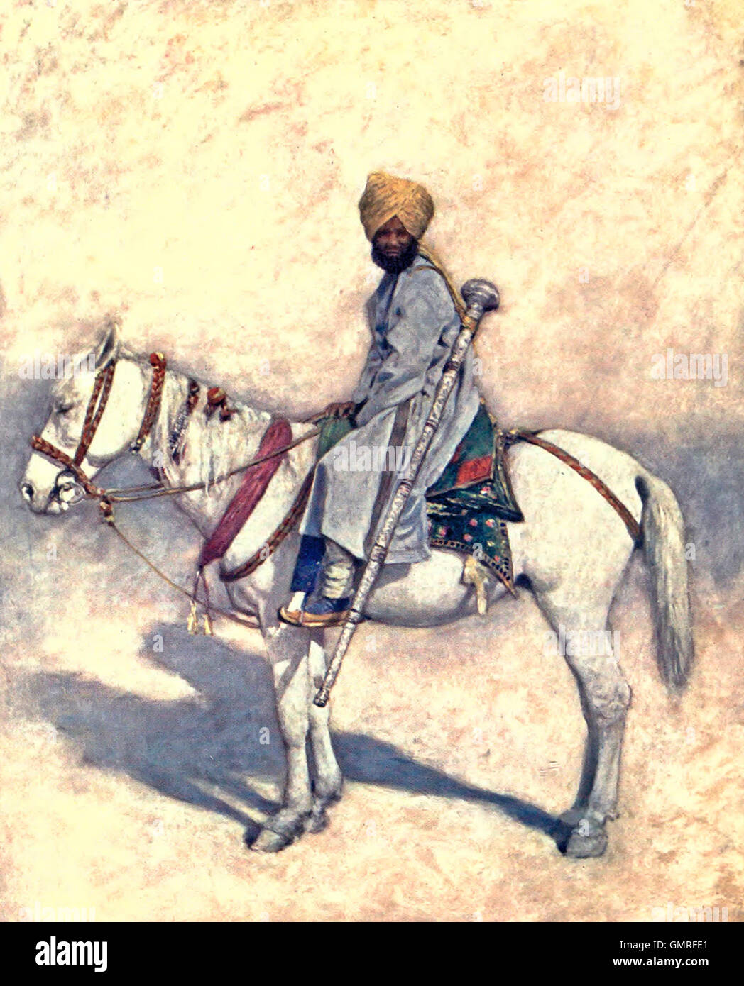 A Mounted Mace Bearer - India, 1902 Stock Photo - Alamy