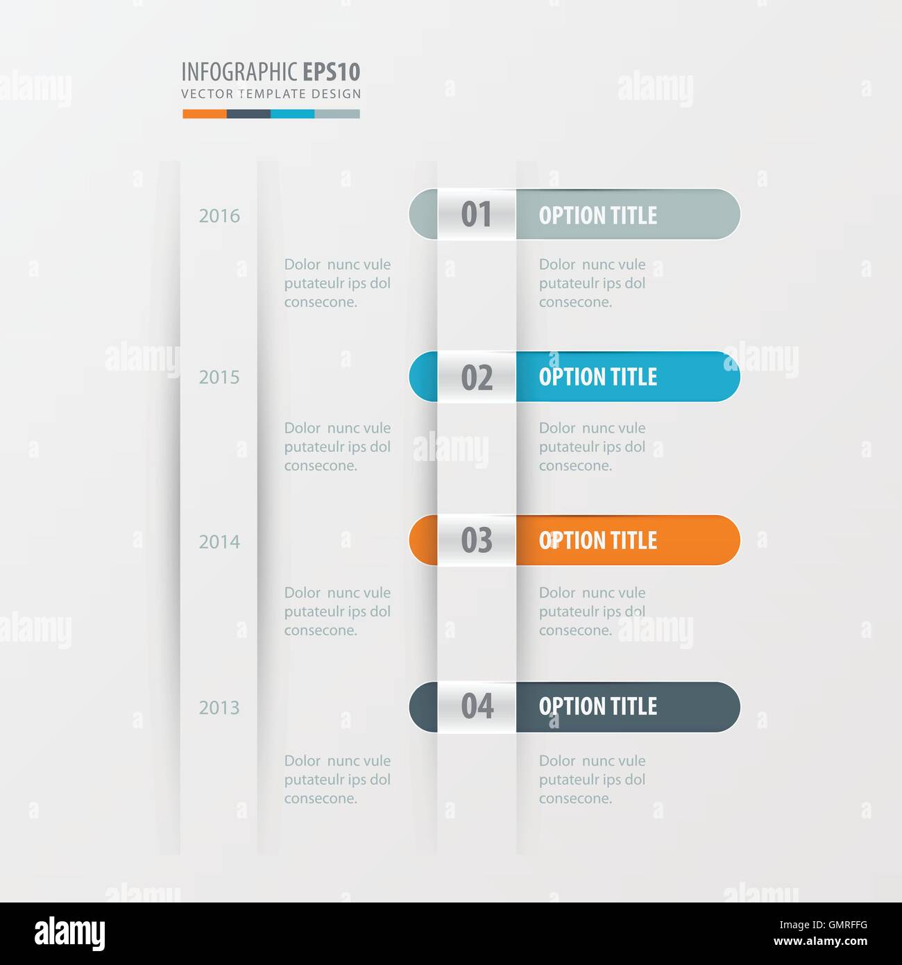 timeline design Orange , blue, gray color Stock Vector Image & Art - Alamy