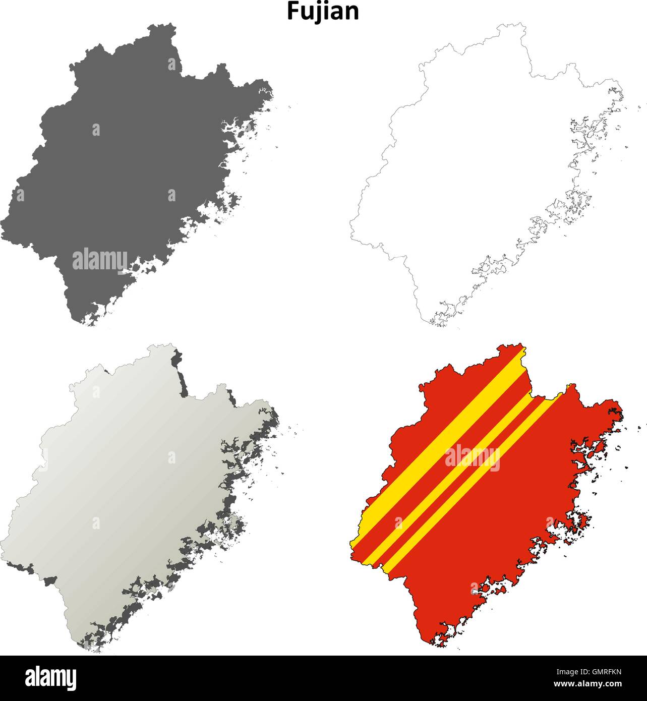 China map fujian hi-res stock photography and images - Alamy