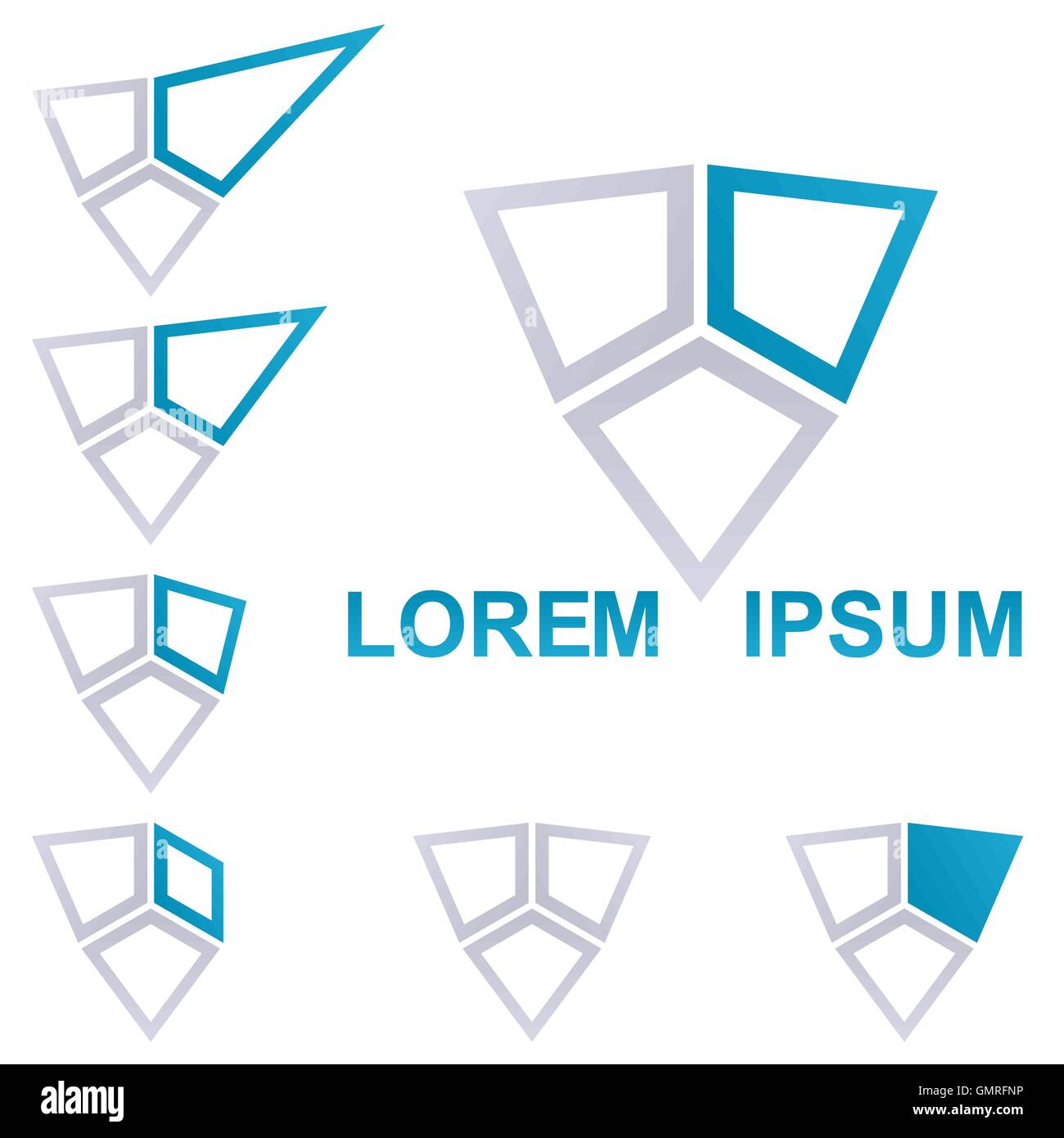 Blue logo design Stock Vector Images - Alamy