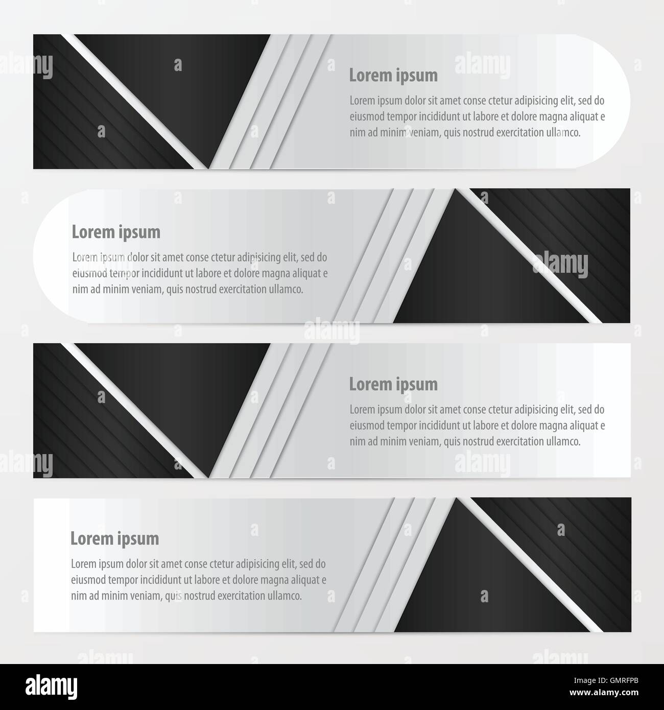 banner design black and white color Stock Vector Image & Art - Alamy