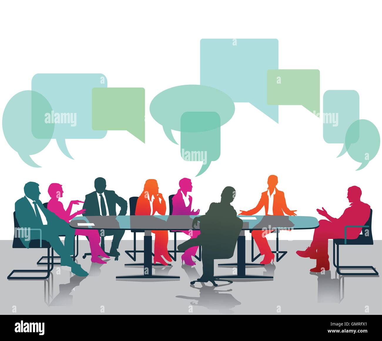 Opinions and discussions Stock Vector Image & Art - Alamy