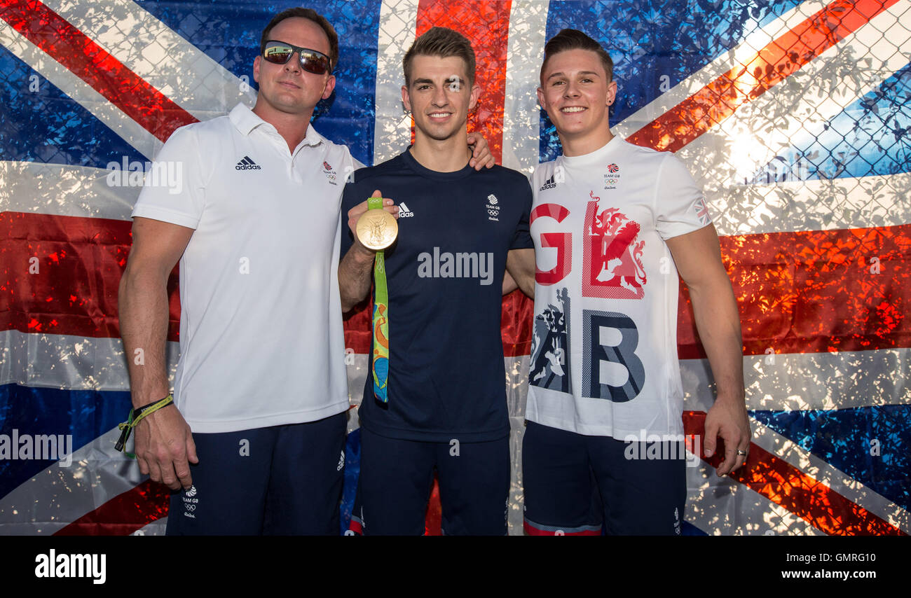 Team GB gymnastics coach Scott Hann, double Olympic Champion Max ...