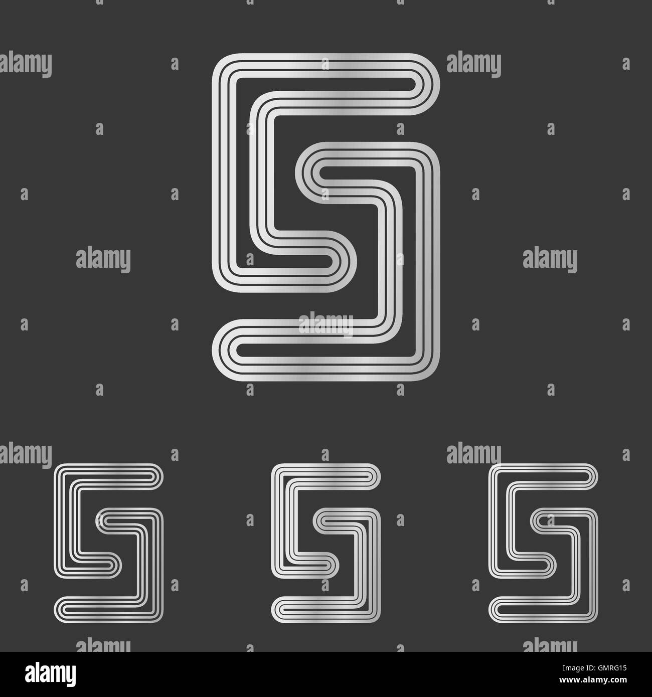 Silver line s logo design set Stock Vector Image & Art - Alamy