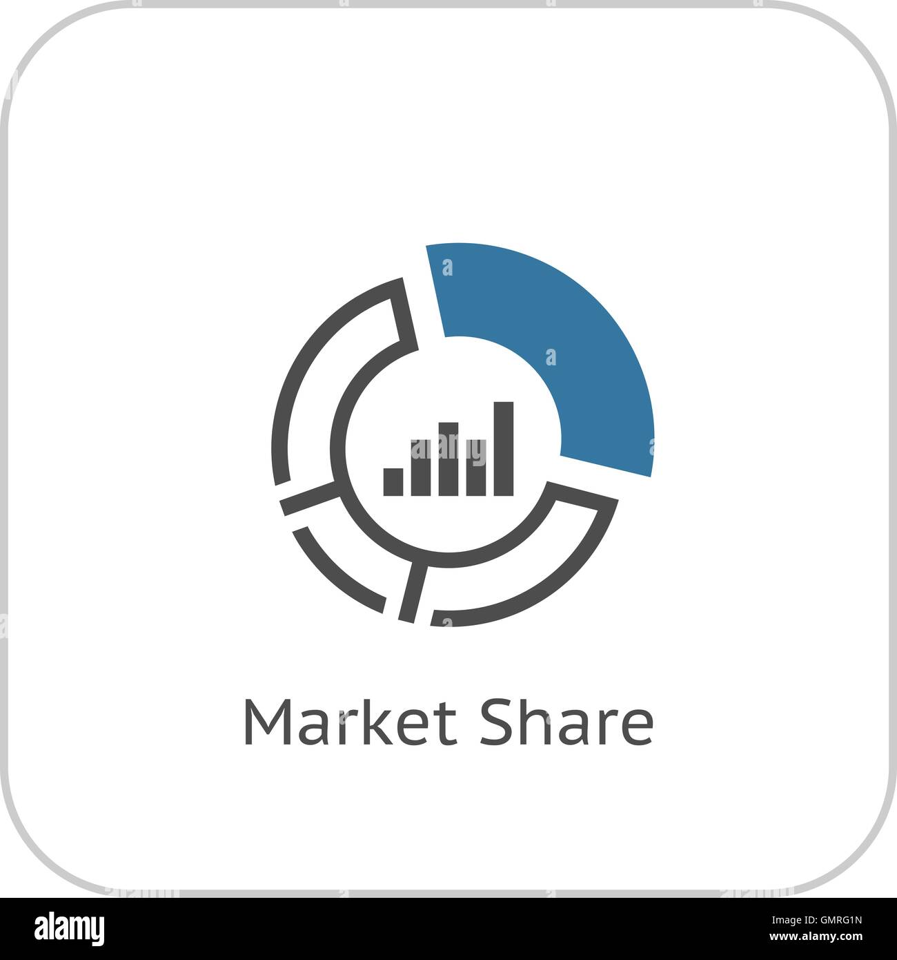 Market Share Icon. Business Concept. Flat Design Stock Vector Image ...