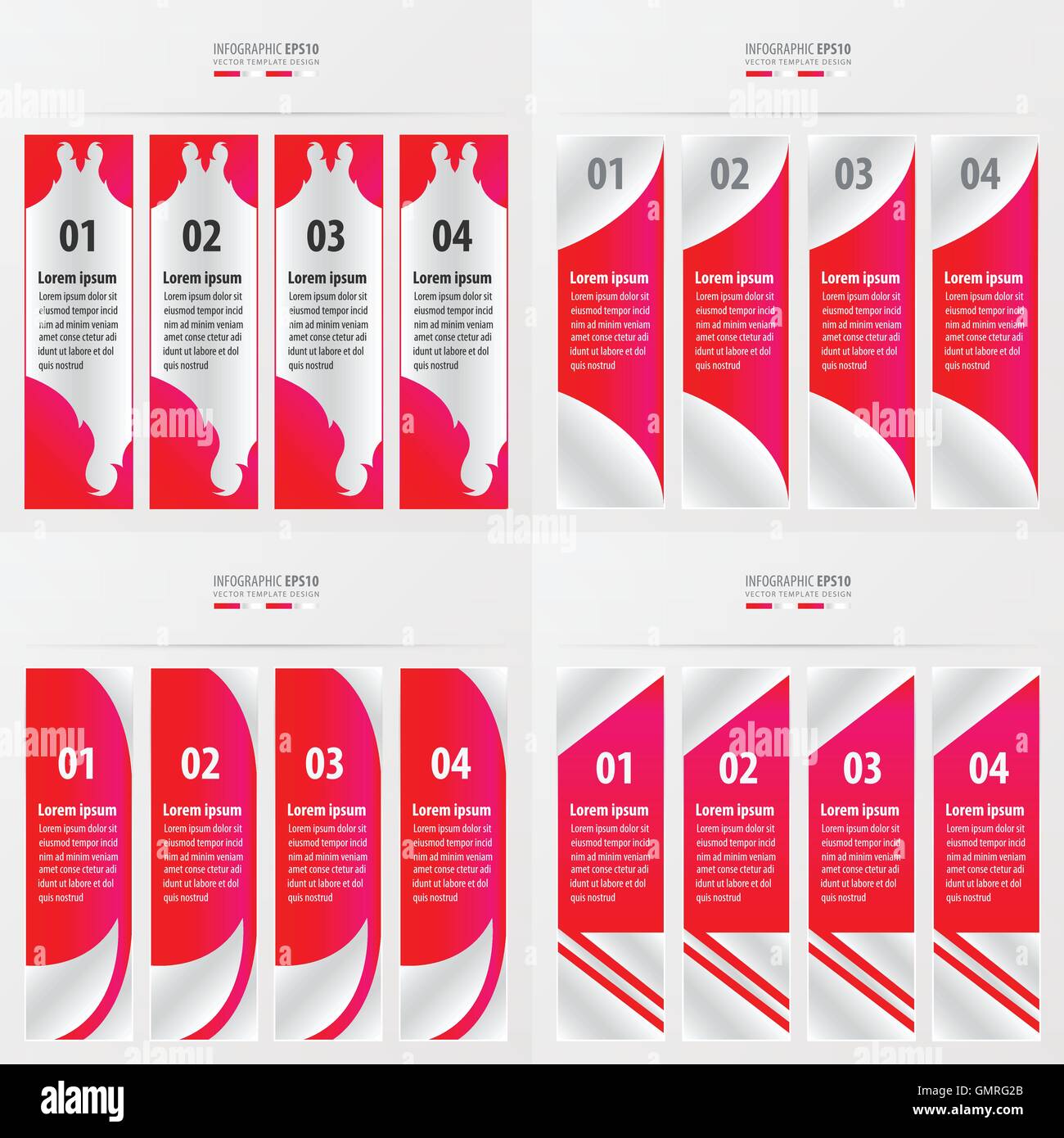 pack banner design 4 item pack pink color Stock Vector Image & Art - Alamy