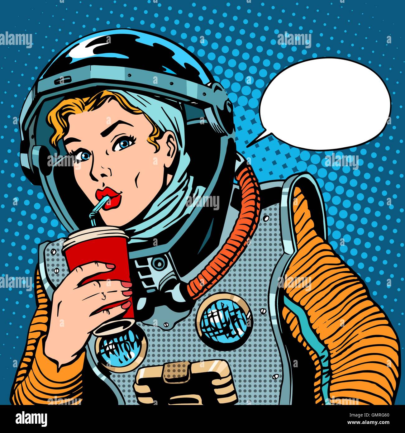 Pretty woman drinking Stock Vector Images - Alamy