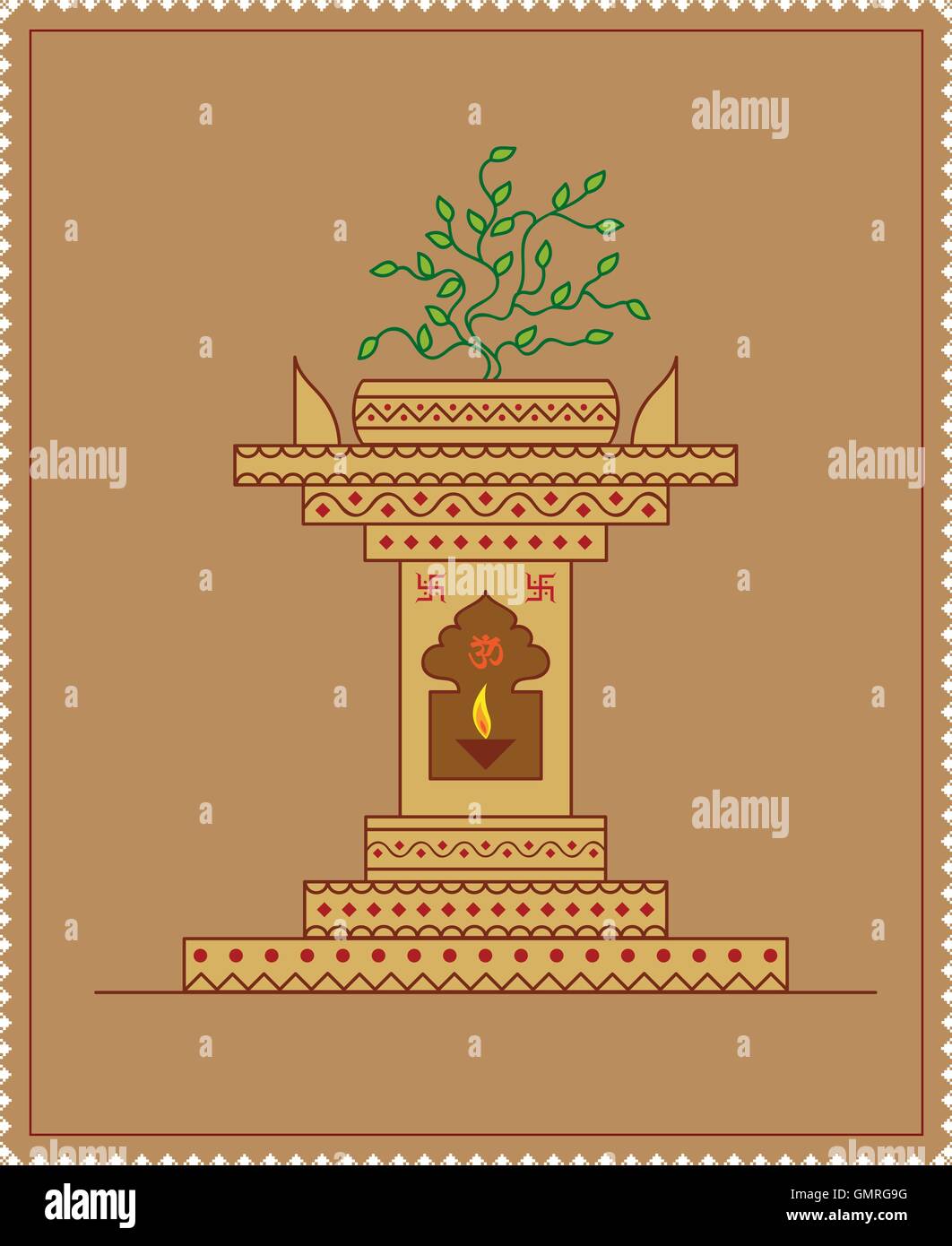 Indian tulsi Stock Vector Images - Alamy