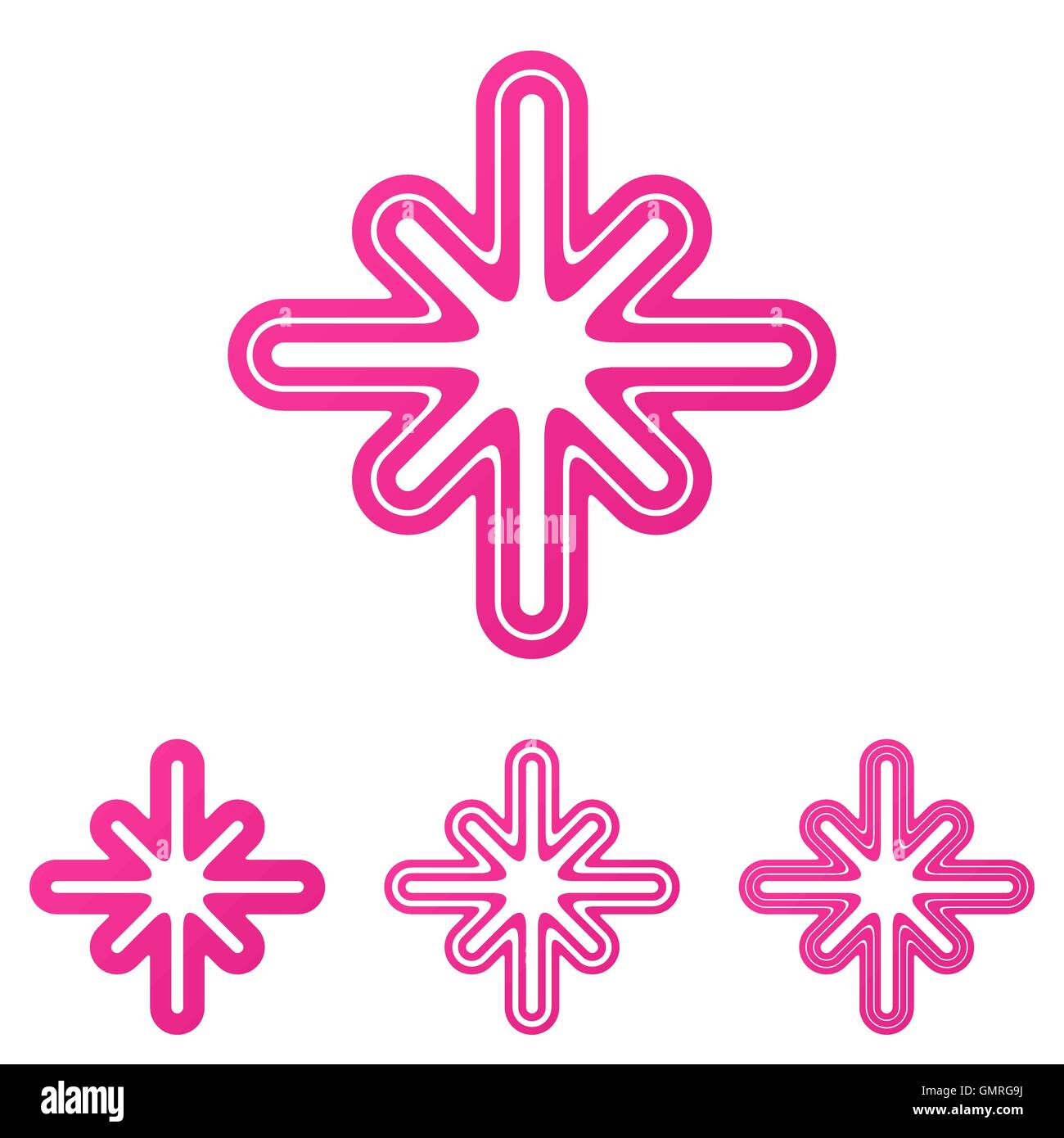 Pink line cross logo design set Stock Vector Image & Art - Alamy