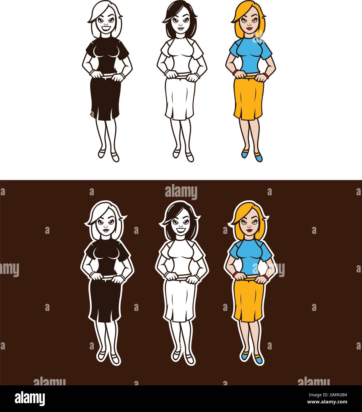 Woman characters Stock Vector Images - Alamy