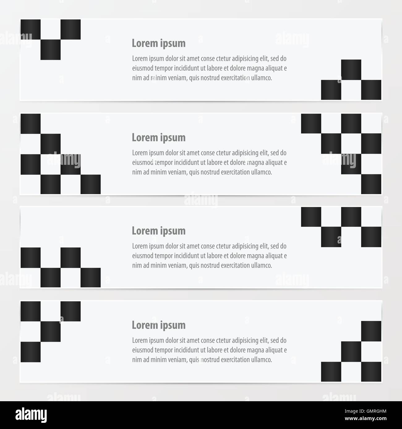 pixel banner black and white color Stock Vector Image & Art - Alamy