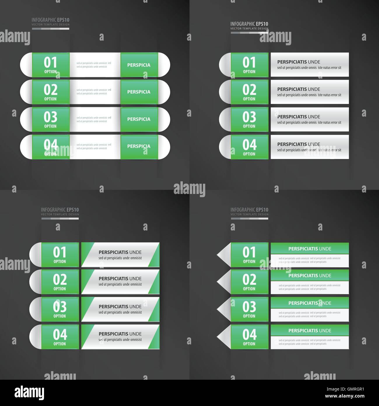 banner green color design pack Stock Vector Image & Art - Alamy