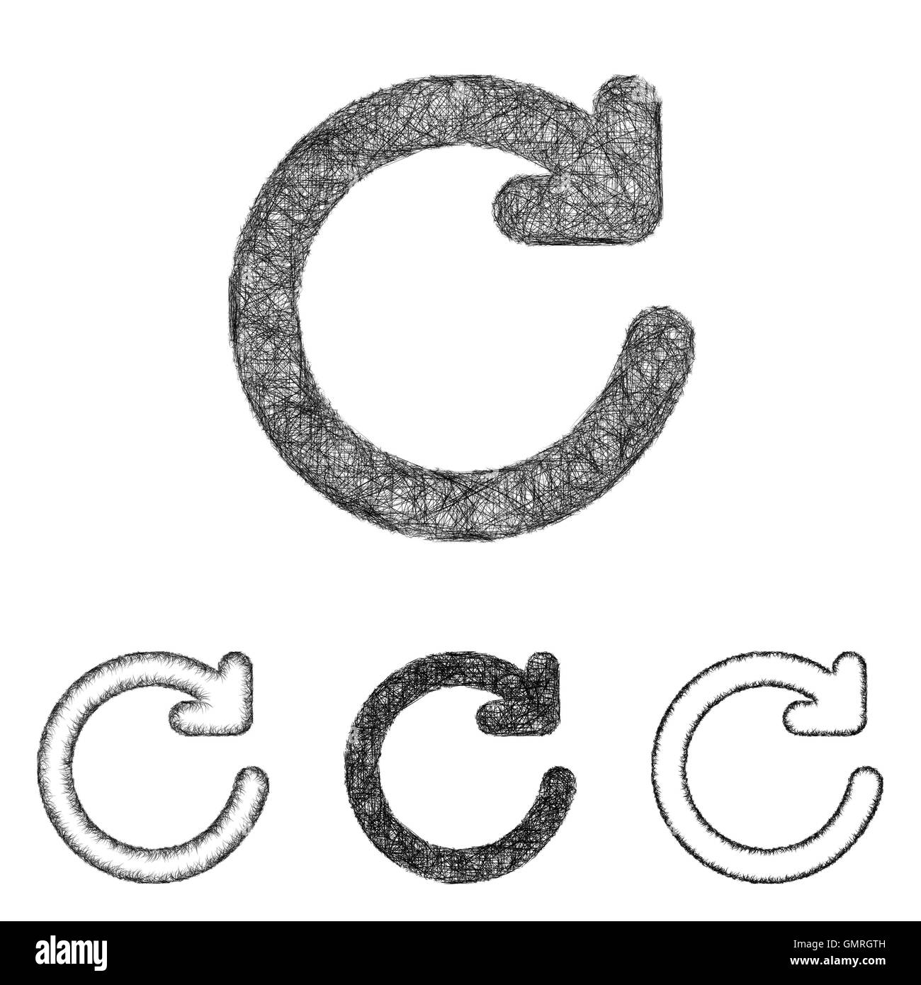 Refresh icon set - sketch line art Stock Vector Image & Art - Alamy