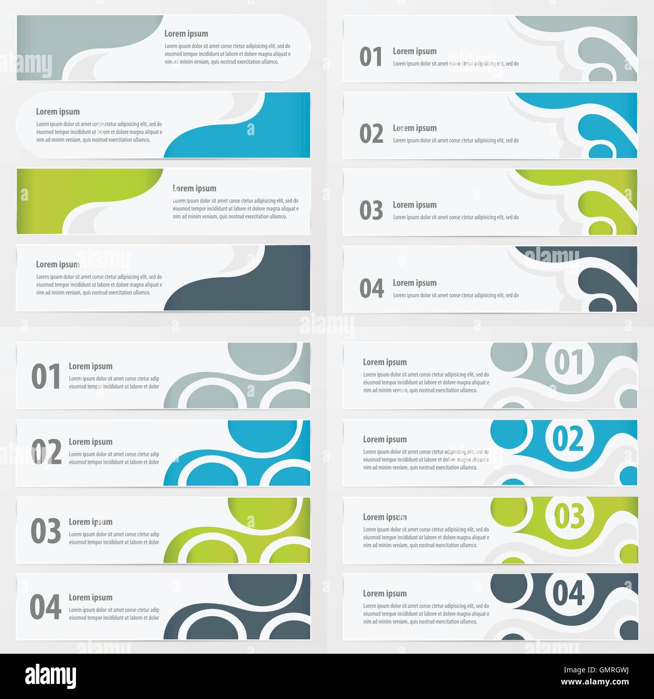 banner and template green, blue, gray color vectors design Stock Vector ...