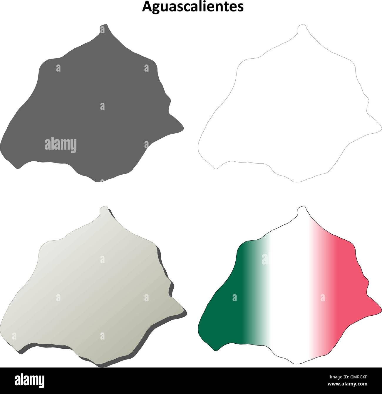 Aguascalientes map hi-res stock photography and images - Alamy