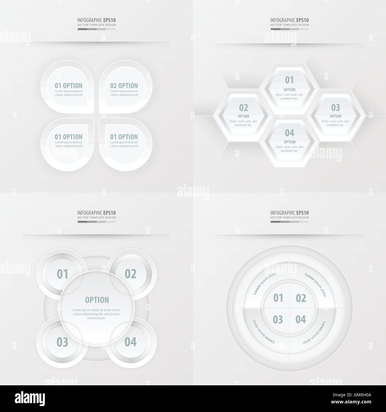 set of presentation design white color Stock Vector Image & Art - Alamy