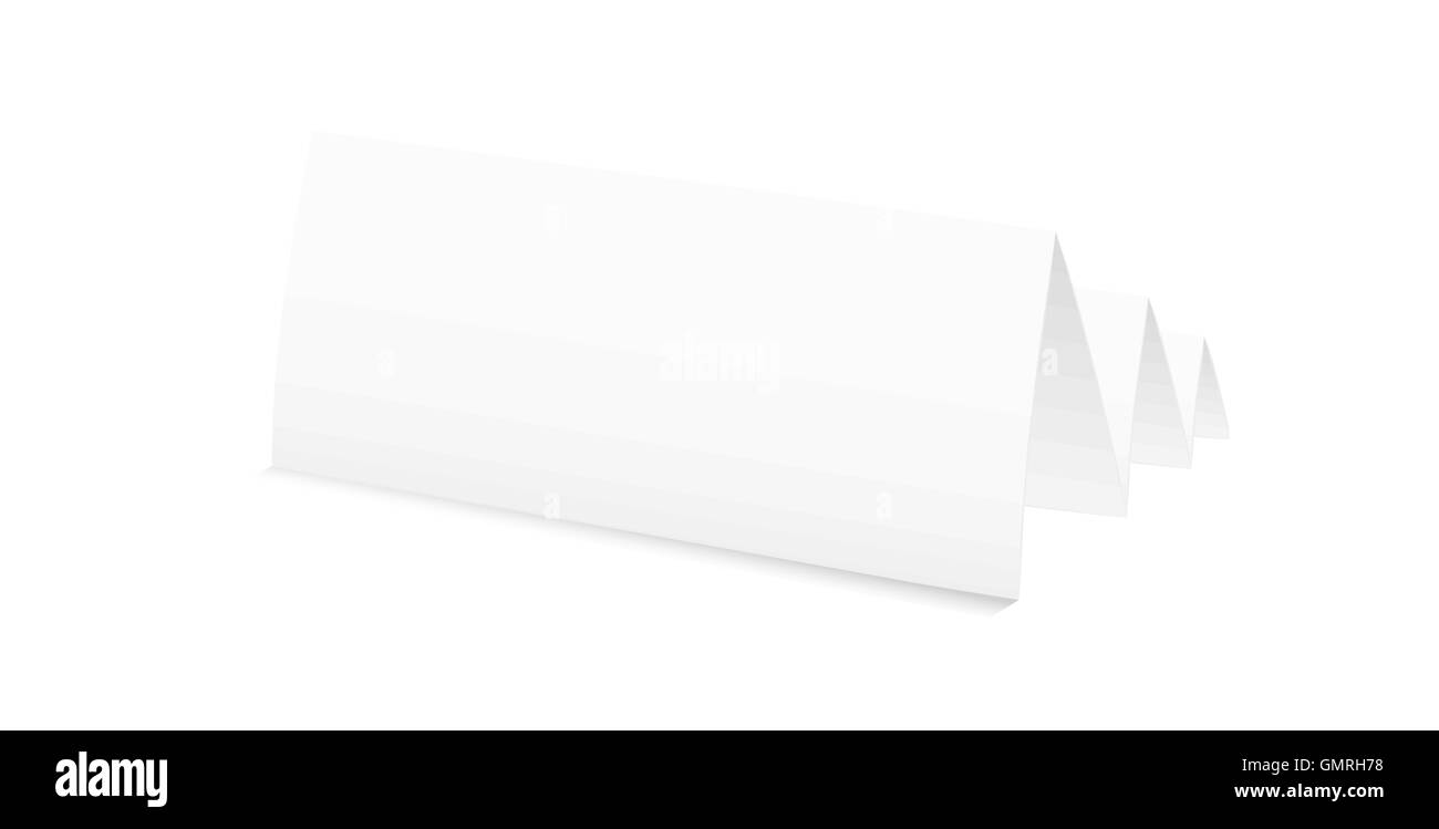 white blank folded paper Stock Vector Image & Art - Alamy