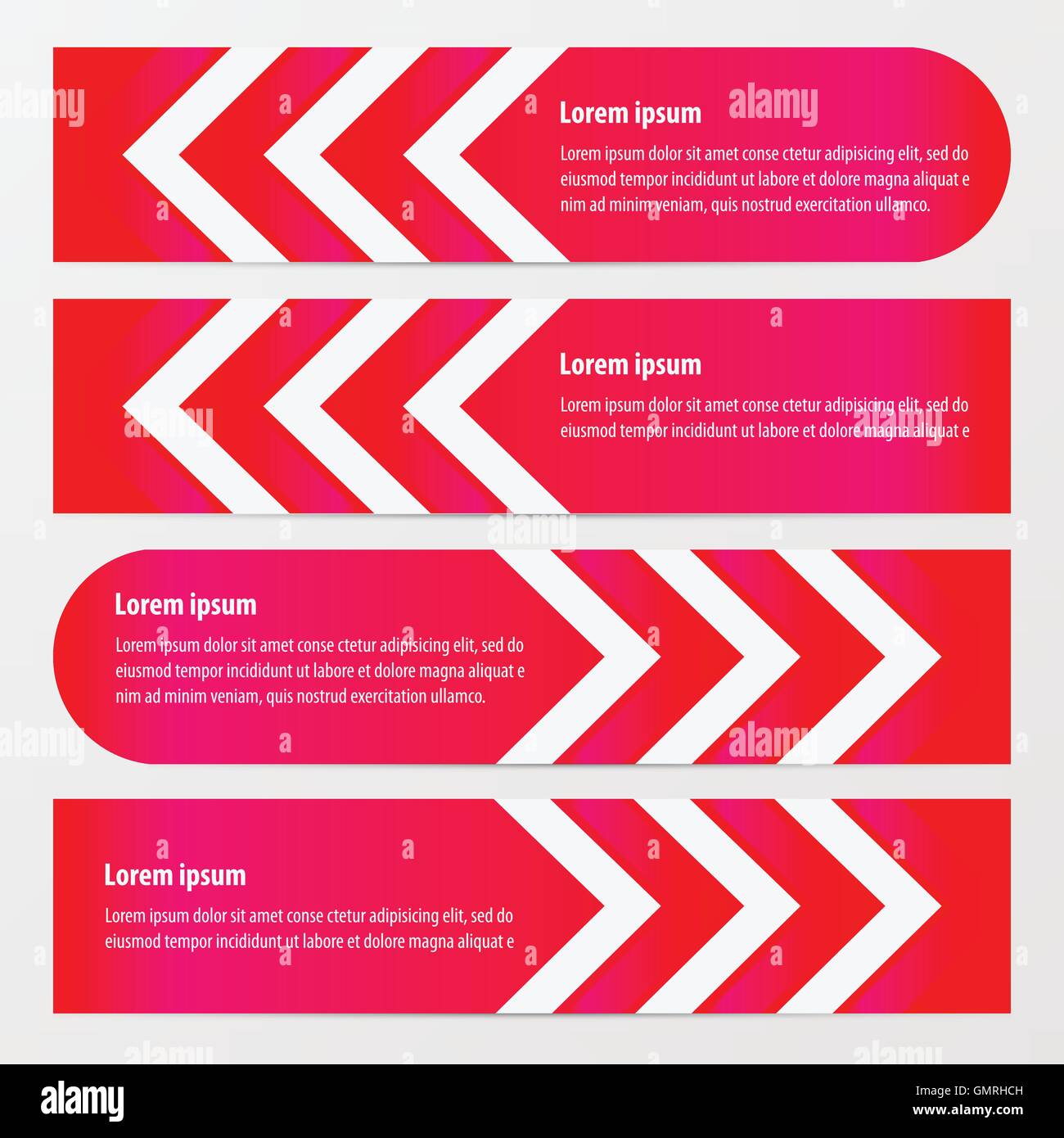 Arrow banner design pink color hi-res stock photography and images - Alamy