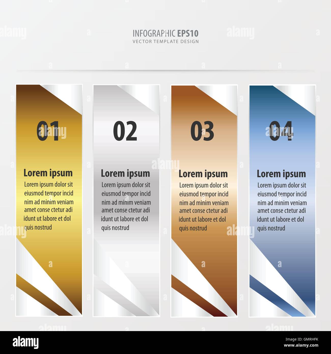 presentation template gold, bronze, silver, blue color Stock Vector ...