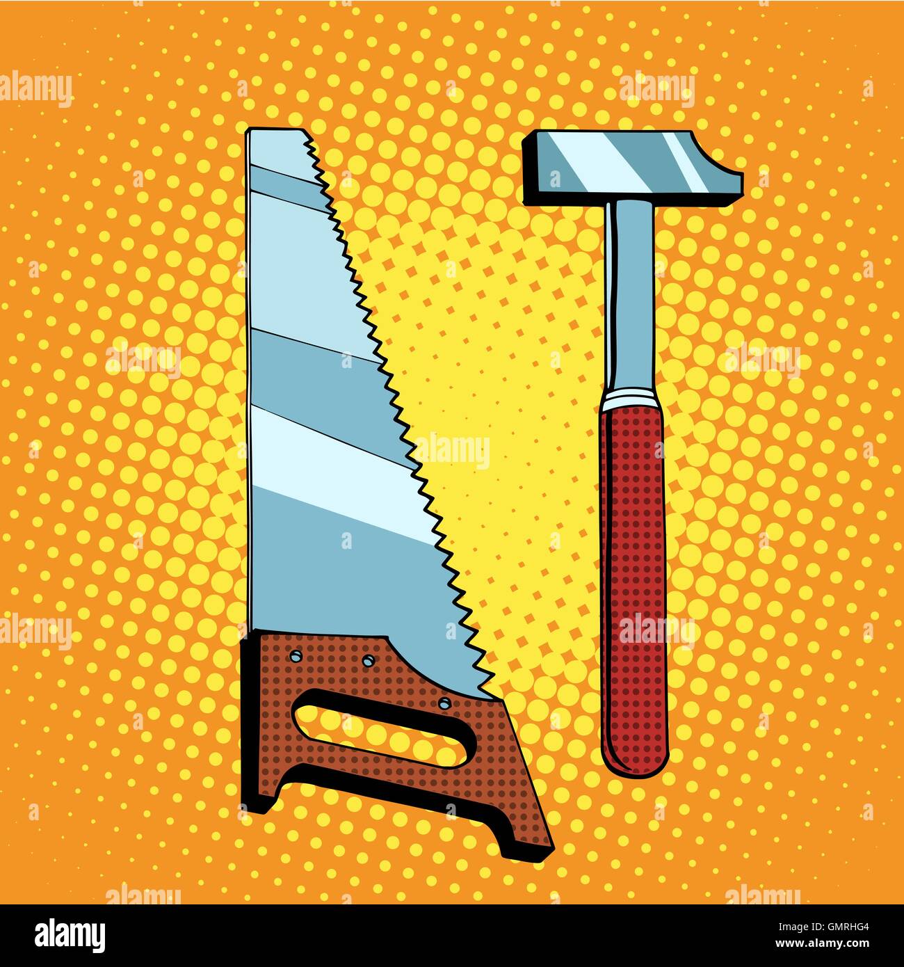 Tools saw hammer Stock Vector Image & Art - Alamy